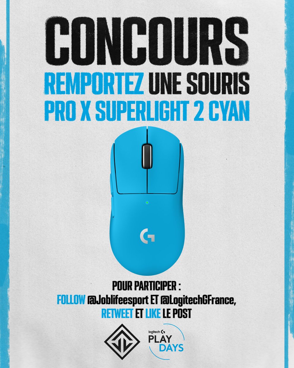 Gagnez une souris Logitech G Pro X Superlight 2 Cyan - Joblife